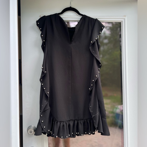 TCEC | Dresses | Tcec Black Ruffled Mini Dress | Poshmark